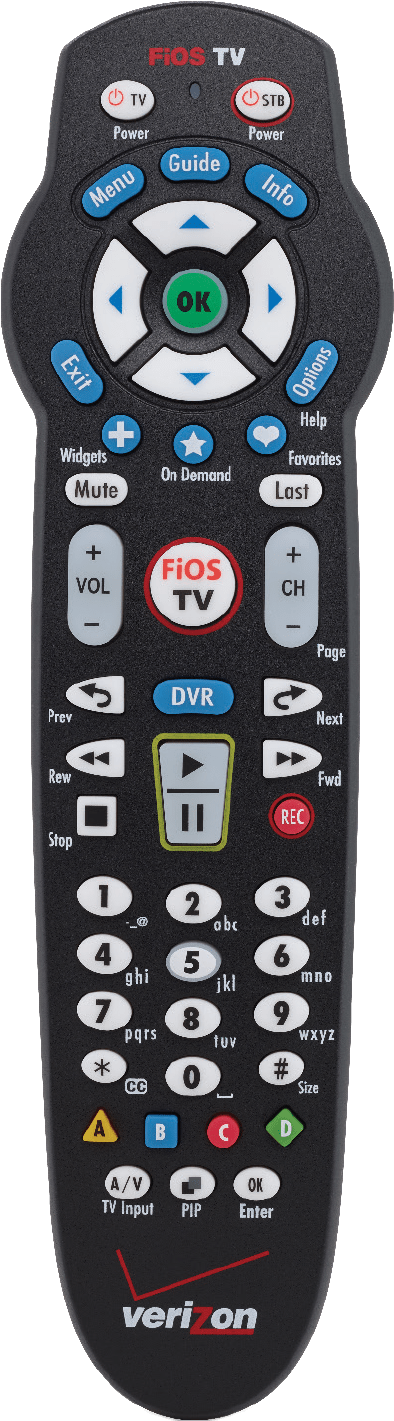 Download Verizon Fios Tv Remote Replacement Control - Vz P265v3 PNG ...