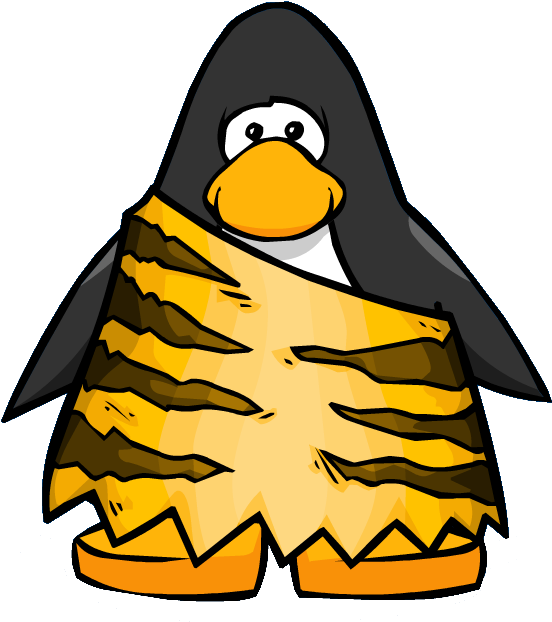 Download Tiger Cave Toga From A Player Card - Club Penguin Bell PNG ...