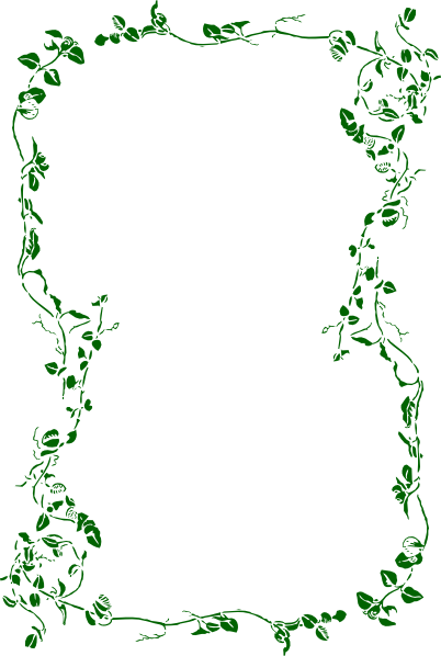 Download Green Floral Border Png High-quality Image - Assignment Front ...
