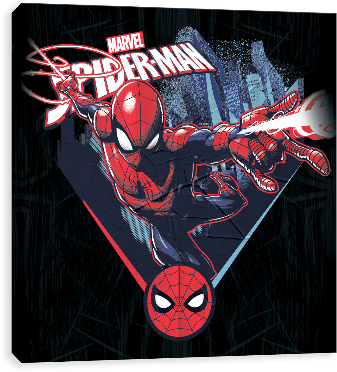 Download Spider-man Flying At You - Spider-man Canvases By Entertainart ...