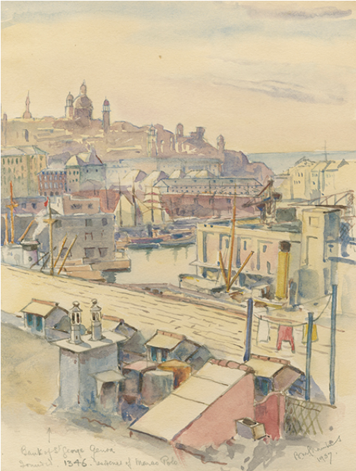 Download Watercolor Drawing - Genoa PNG Image with No Background ...