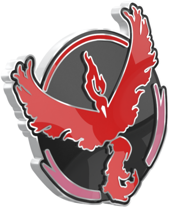Pokemon Go Team Valor Lapel Pin - Emblem - Free Transparent PNG ...