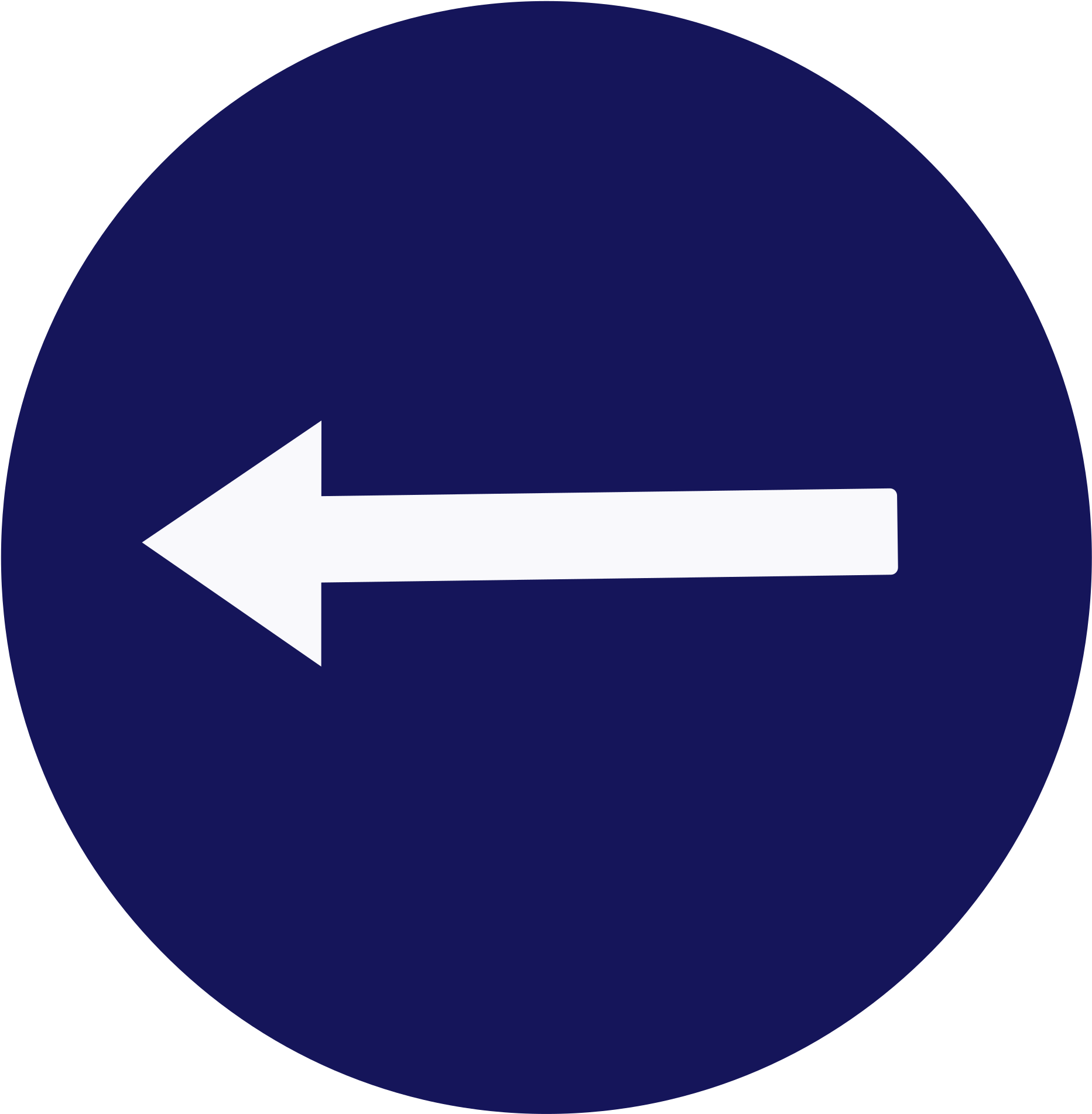 Road With Arrow Clipart - Compulsory Turn Left Sign - Free Transparent ...
