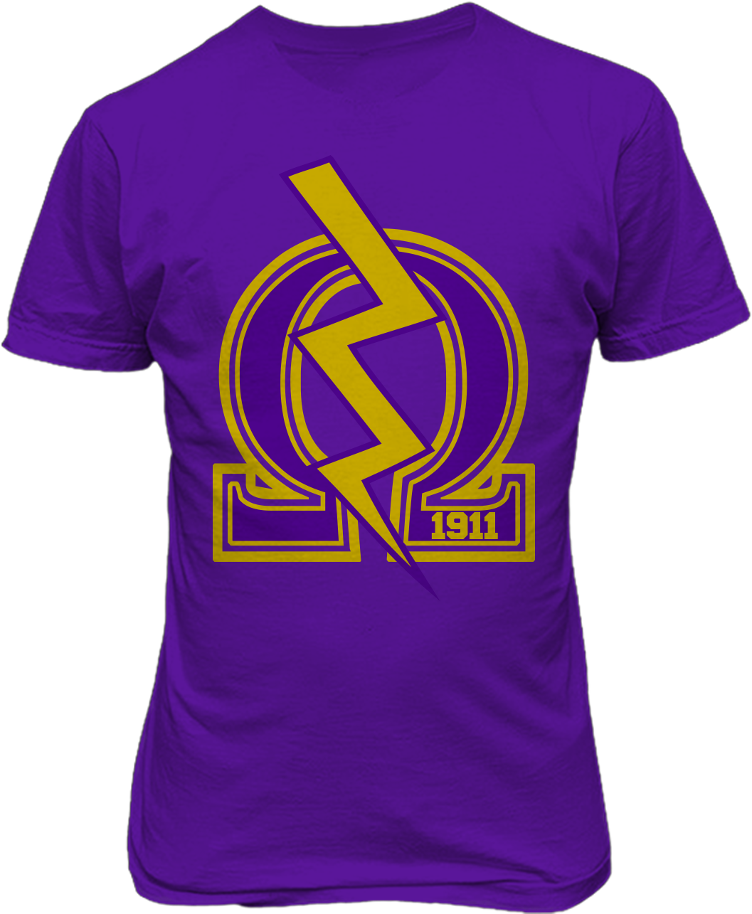 Download Omega Psi Phi Bolt T-shirt - T-shirt PNG Image with No ...