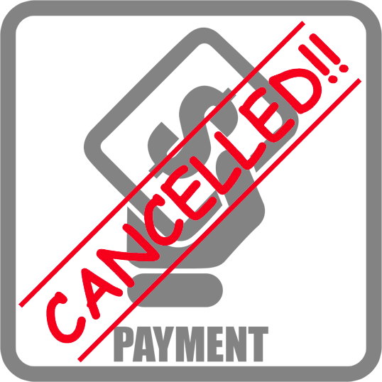 Download Cancelled-payment - Payment Cancelled PNG Image with No ...