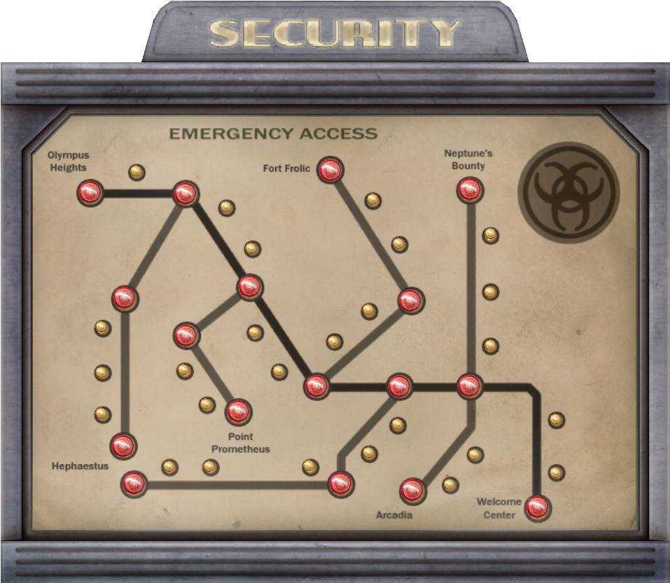 Download Bioshock 1 Emergency Map - Bioshock Rapture Map PNG Image with ...