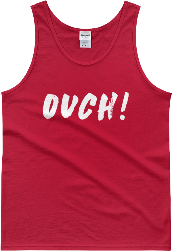 Download Chadouch Mockup Flat Front Red Original - Chad Ouch Tank Top ...