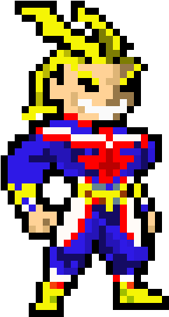 Download All-might - All Might Pixel Art PNG Image with No Background ...