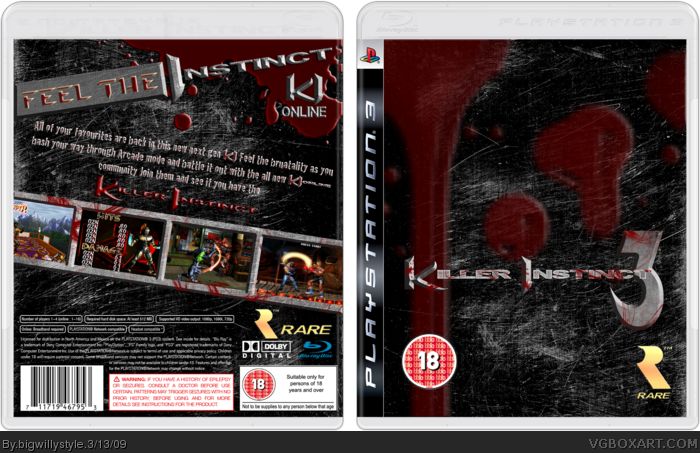 Killer Instinct 3 Box Art Cover - Killer Instinct Playstation 3 - Free ...