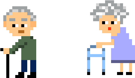 Download Old People - Old People Pixel Art PNG Image with No Background ...