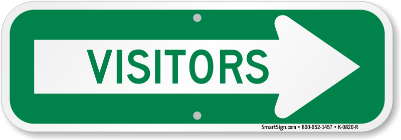 Download Visitors With Right Arrow Sign Visitors With Right - Right ...