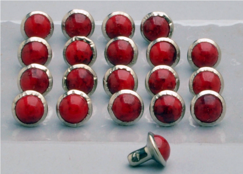 Download Red Stone Studs, Pack Of 20 7mm PNG Image with No Background ...