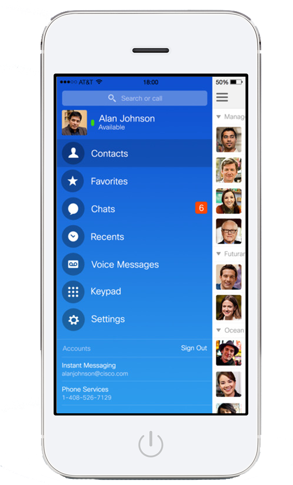 Iphon Screen Shot Of Cisco Jabber Presence - Cisco Jabber Mobile - Free ...