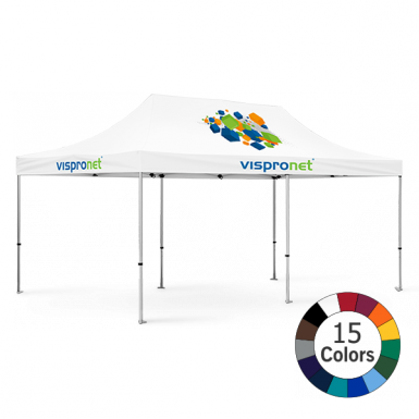 Our 10 X 20 Logo Event Tent, Shown Here With The Vispronet® - 10 X 10 ...