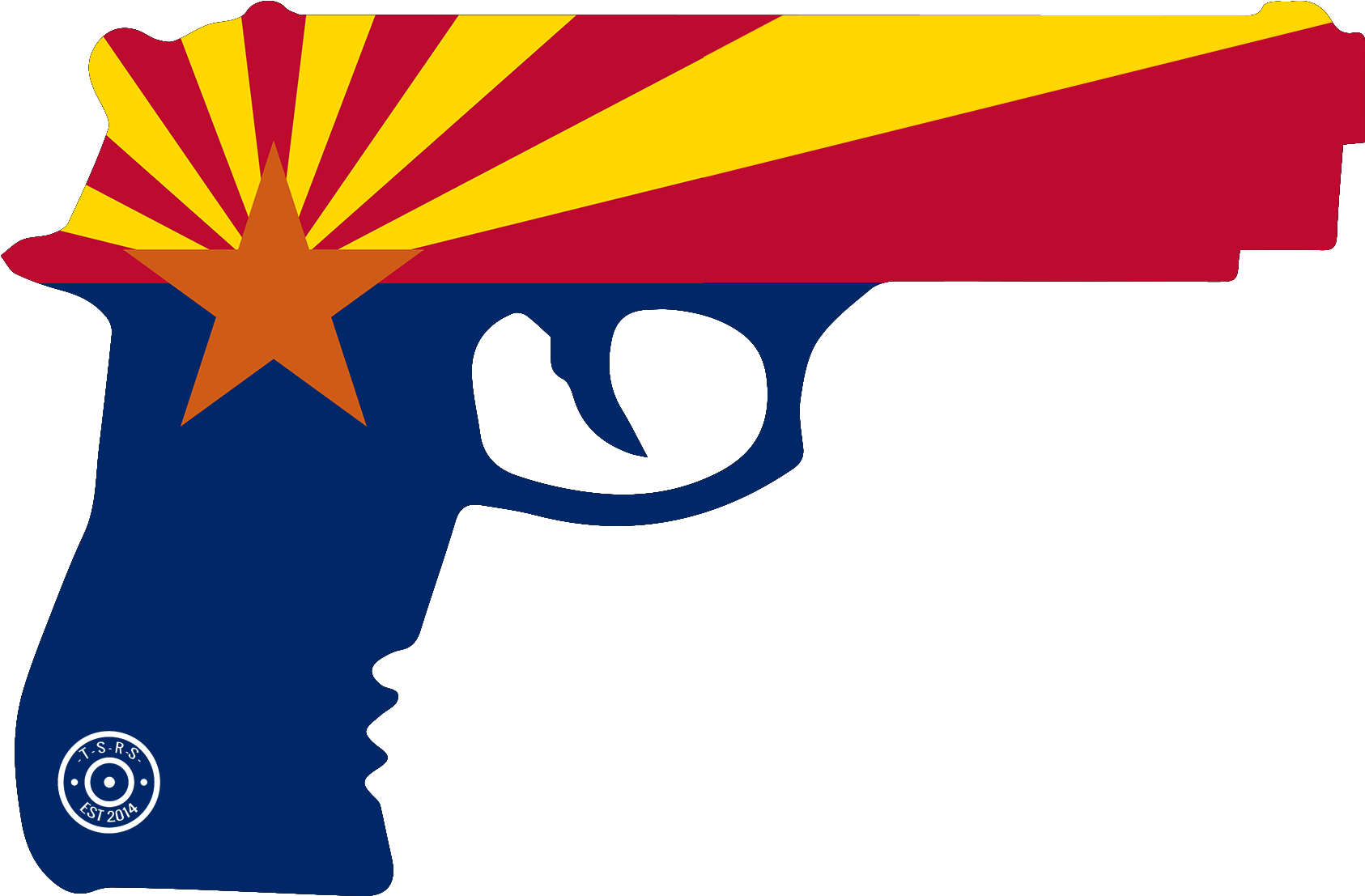 Download Gun Decals Arizona State Flag Auto Decals - Arizona State Flag ...