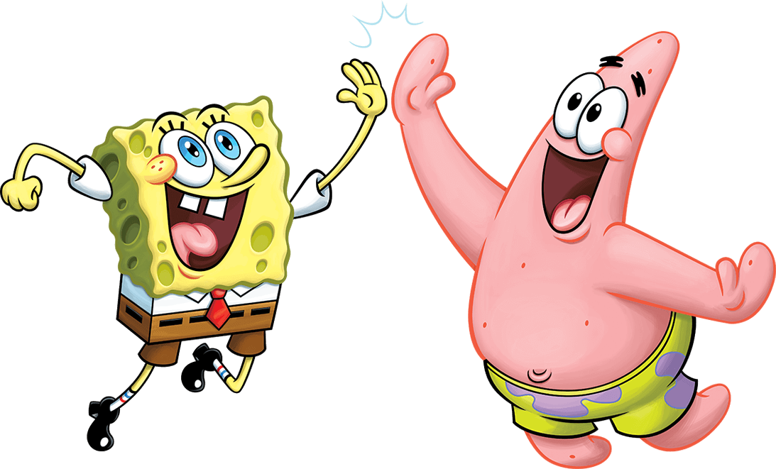 Download Spongebob And Patrick High Five PNG Image with No Background ...