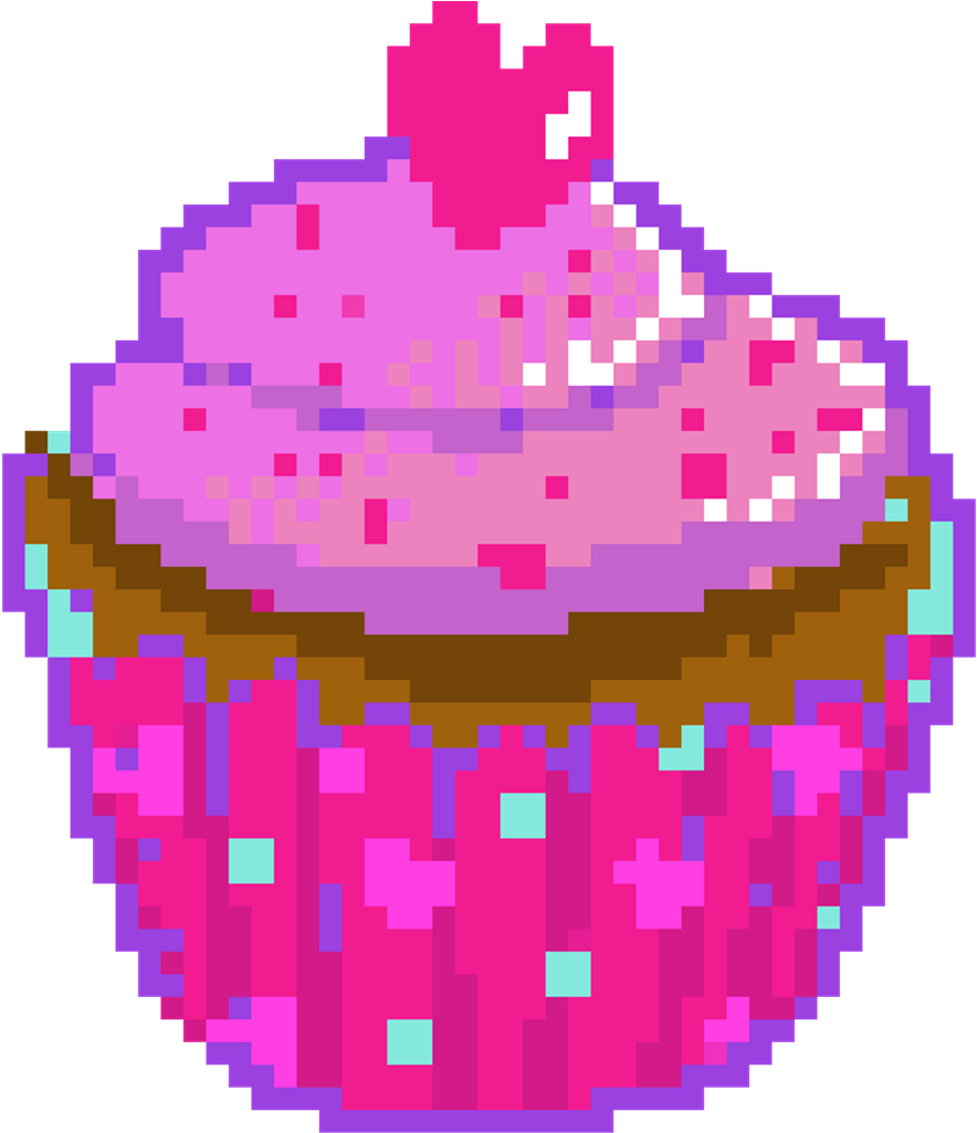 Download Pixelart Cute Cupcake Sweet Sugar Candy Pink Purlple - Candy ...