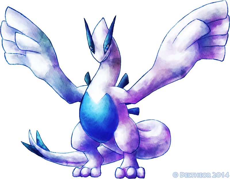 Download Lugia Watercolor By Deltheor On Deviantart - Lugia With ...