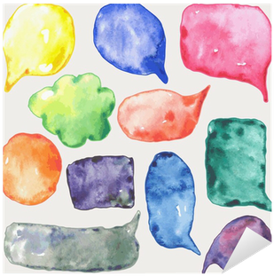 Hand Watercolour Speech Bubbles - Free Transparent PNG Download - PNGkey