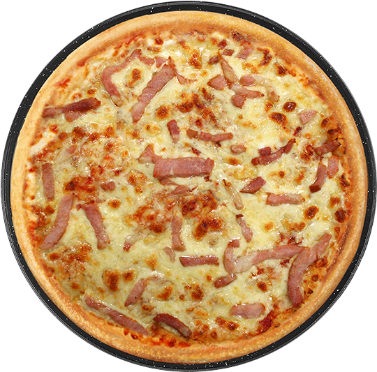 Download Cheese And Bacon Pizza PNG Image with No Background - PNGkey.com