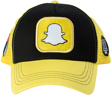 Download B180 Snapchat Logo Unisex Half Mesh Cap - Snapchat Hat PNG ...