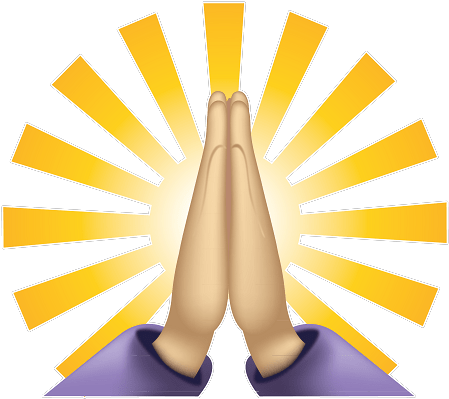 Pray And Be Grateful - Prayer Emoji - Free Transparent PNG Download ...