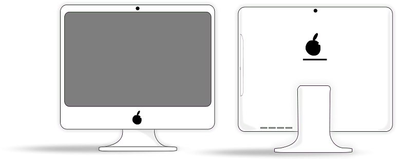 Imac - Gambar Sketsa Monitor Komputer - Free Transparent PNG Download ...