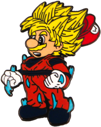 Download Super Saiyan Mario Hat Pin V2 - Super Saiyan PNG Image with No ...