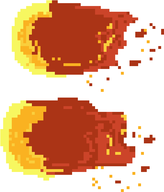 Download Fire Bullets - Pixel Art Bullets PNG Image with No Background ...