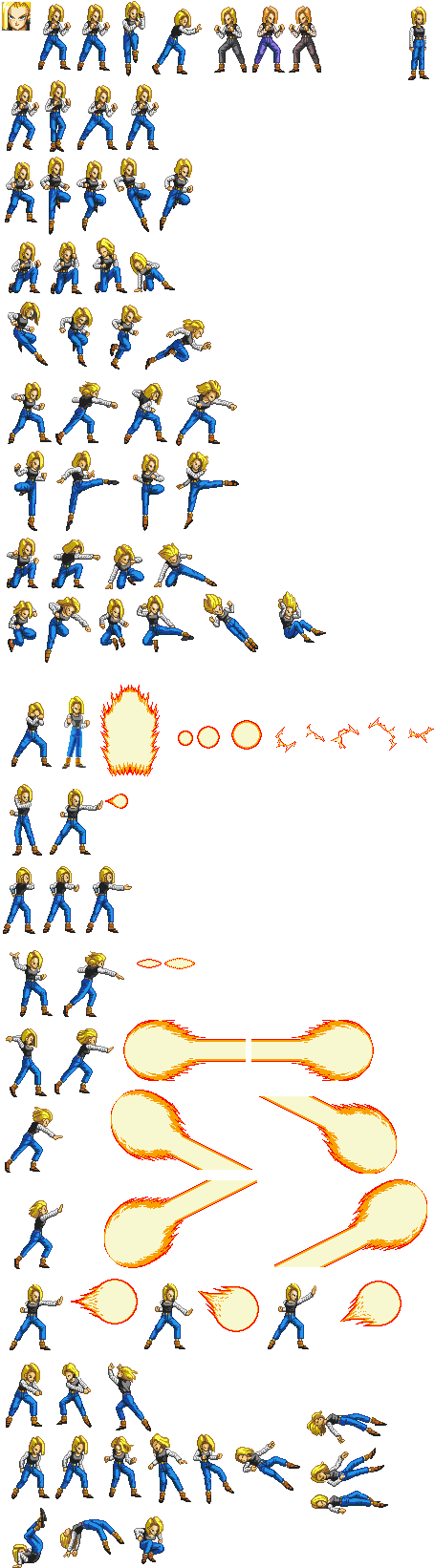 Download Android 18 By Belial - Dragonball Z Sprites PNG Image with No ...