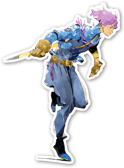 Download Future Trunks Redesign Sticker - Design PNG Image with No ...