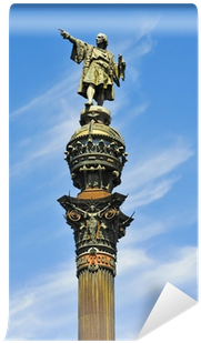 Download Monument To Christopher Columbus In Barcelona, Spain - Poster ...