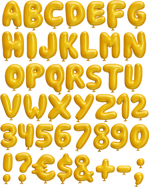 Balloons Letters Png - Tipografia Balloon - Free Transparent PNG ...