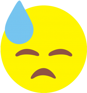 Download Face With Cold Sweat Emoji Design With Flock - Circle PNG ...