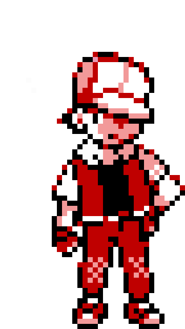 Pokemon Trainer Red - Pokemon Trainer Red Pixel Art - Free Transparent PNG Download - PNGkey