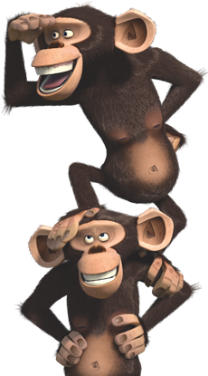Download The Chimps Action Shot - Mason Y Phil Madagascar PNG Image ...