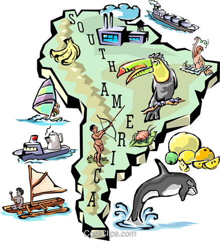 South America Map - Cargo Ship Clip Art - Free Transparent PNG Download ...