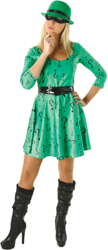 Download Ladies' Classic Riddler Fancy Dress Costume - Female Riddler ...