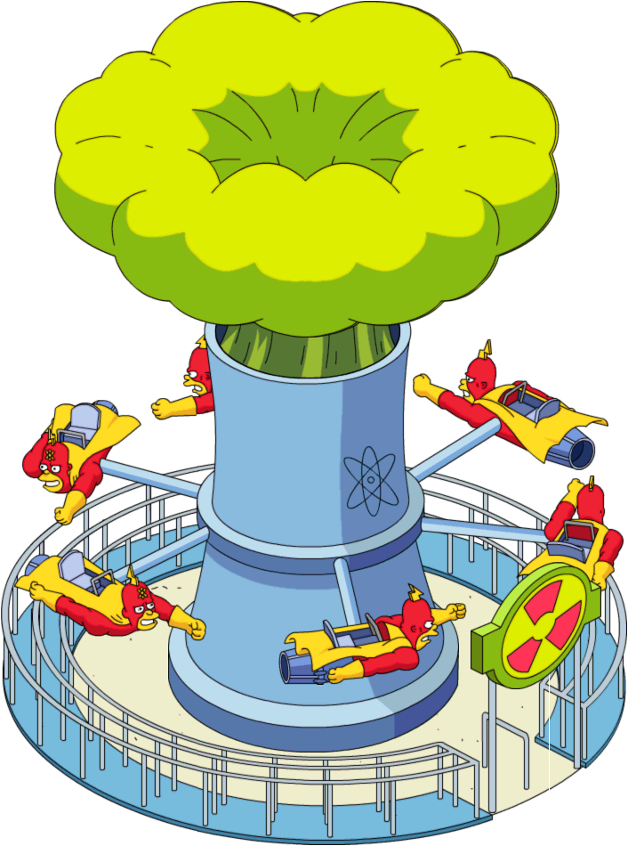 Download Tapped Out Radioactive Man The Ride - Krusty Land Toy PNG ...