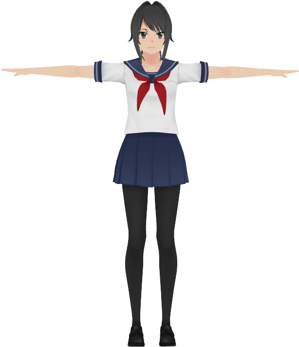 Yandere-chan - Yandere Simulator Full Body - Free Transparent PNG ...