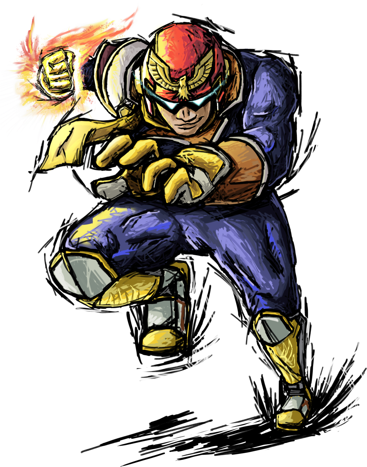 Download Captain Falcon - Captain Falcon Fan Art PNG Image with No ...