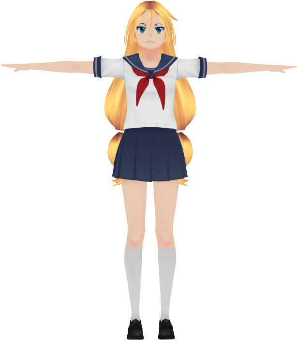 Unity-chan - Yandere Simulator Full Body - Free Transparent PNG ...