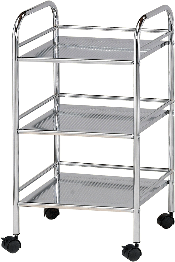 Download Blue Hills Studio Storage Cart, 3 Shelves, Chrome - Blue Hills ...