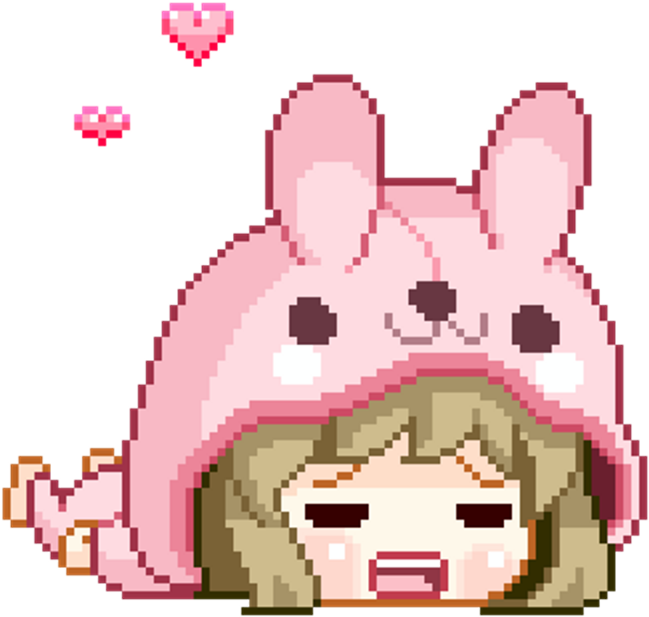 Pixel Kawaii Aesthetic - Cute Anime Bunny Gif - Free Transparent PNG ...
