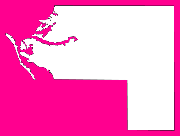 A Plain Frame Map Of Manatee - Manatee County, Florida - Free ...