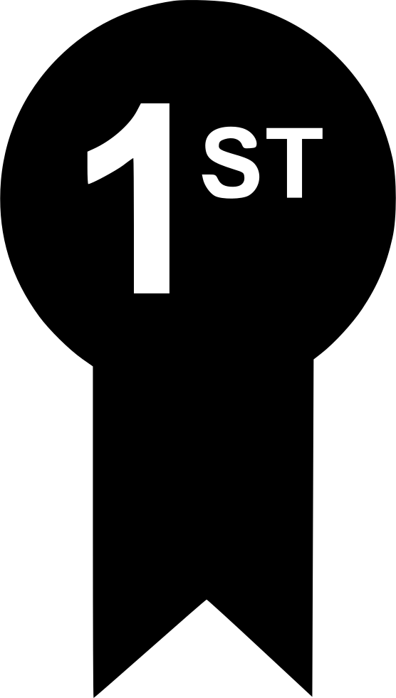 First Place Award Ribbon - First Icon Png White - Free Transparent PNG ...