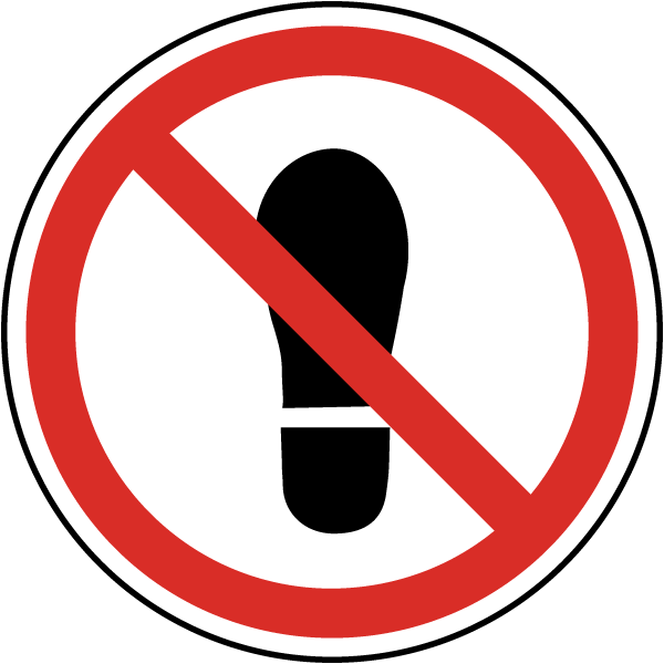 Download Do Not Step Label - Do Not Step Sign PNG Image with No ...
