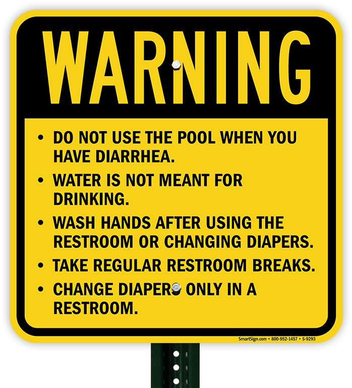 Download Do Not Use Pool When Having Diarrhea Sign - Smartsign By Lyle ...