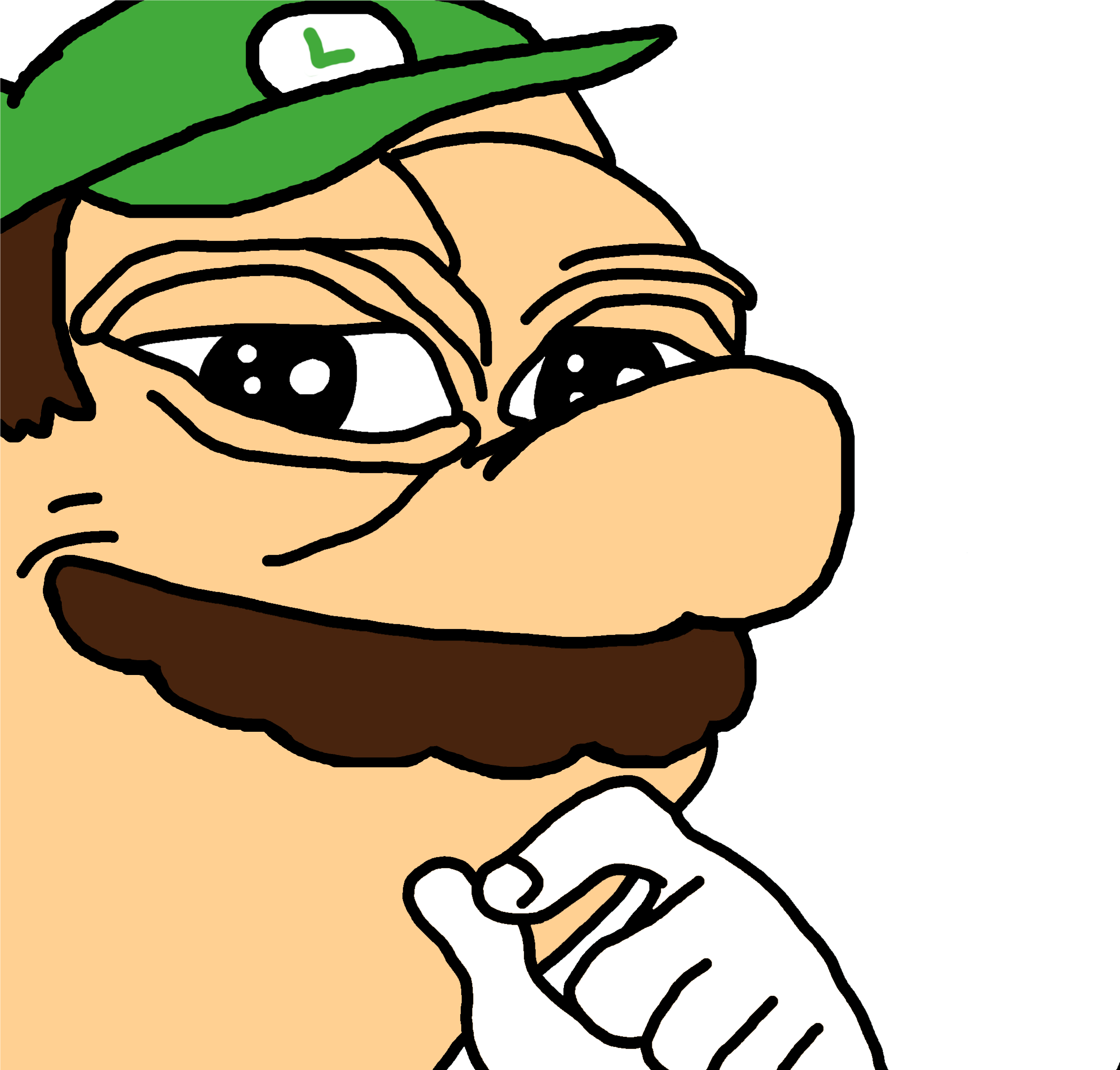 View Samegoogleiqdbsaucenao Smug Luigi , - Pepe The Frog Black And ...