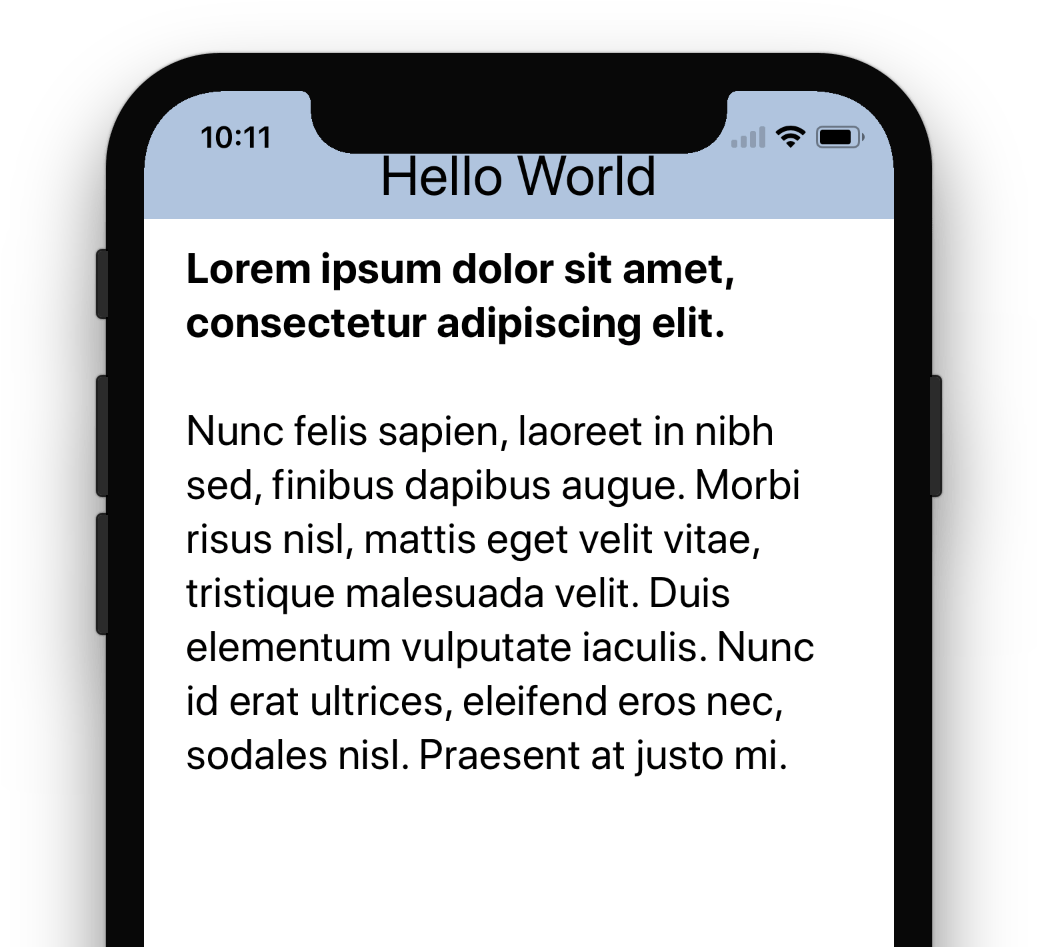 Download Iphone X With The Header Partially Clipped Behind The ...